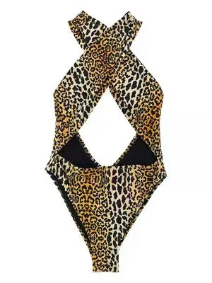 REINA OLGA Italian Stallion Swimsuit - Brown