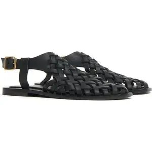 MANSUR GAVRIEL Slingback Woven Sandals - Black