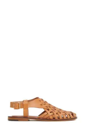MANSUR GAVRIEL Slingback Woven Sandals - Cammello