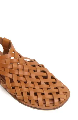 MANSUR GAVRIEL Slingback Woven Sandals - Cammello