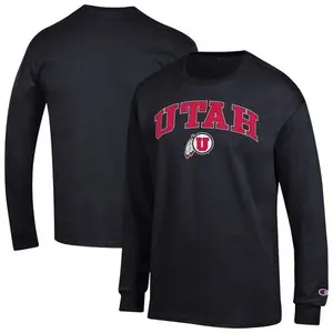 Champion Utah Utes Arch Over Logo Long Sleeve T-shirt - Black