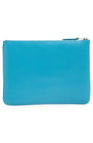 Comme Des Garçons Classic Leather Zip-up Pouch - Blue