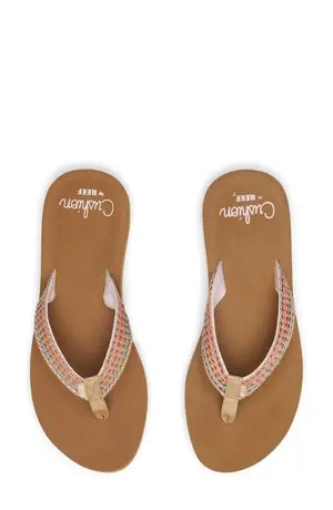 Reef Baja Elena Flip Flop - Brown/pink