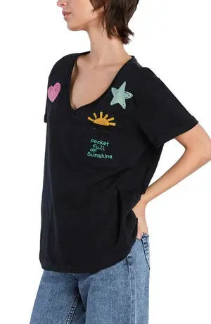 BILLY T Embroidered Graphic Pocket T-shirt - Ink