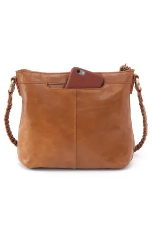 Hobo Medium Lasso Leather Crossbody Bag - Truffle