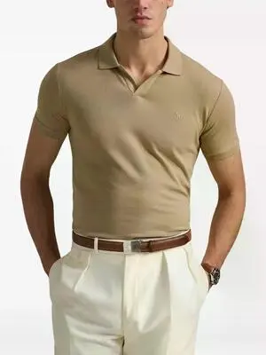 Polo Ralph Lauren Slim-cut Mesh Polo Shirt - Neutrals