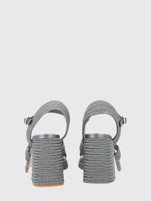 CastaÑer Heeled Platform Sandals - Grey