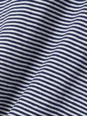 NILI LOTAN Lana Striped Cotton-jersey T-shirt - Blue