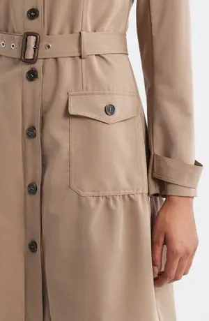 TAHARI ASL Safari Belted Long Sleeve Minidress