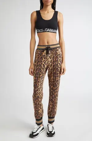 Dolce & Gabbana Leopard Print Joggers