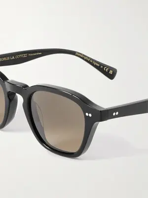 Oliver Spencer Eyles D-frame Polarized Sunglasses - Black