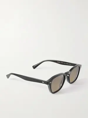 Oliver Spencer Eyles D-frame Polarized Sunglasses - Black