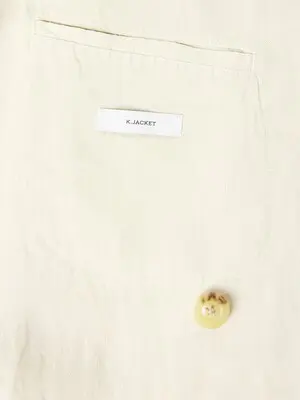 Boglioli Double-breasted Herringbone Linen Suit Jacket