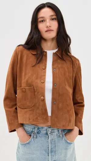 Ba&sh Milas Suede Jacket - Camel