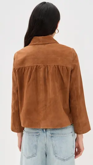 Ba&sh Milas Suede Jacket - Camel