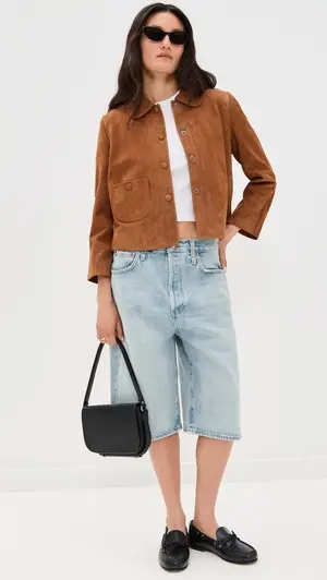 Ba&sh Milas Suede Jacket - Camel