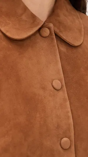 Ba&sh Milas Suede Jacket - Camel