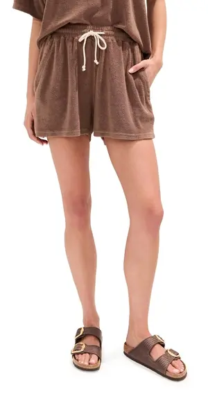 LE BOP Farrah Terry Shorts - Chocolate