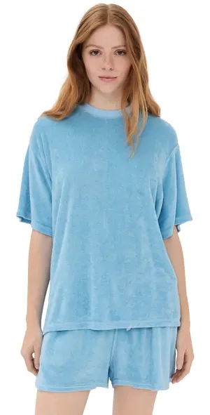 LE BOP Farrah Terry Tee - Blue