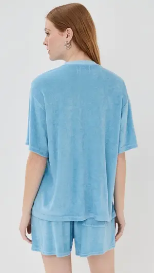 LE BOP Farrah Terry Tee - Blue