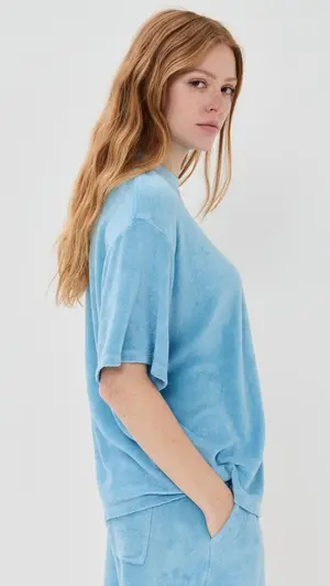 LE BOP Farrah Terry Tee - Blue