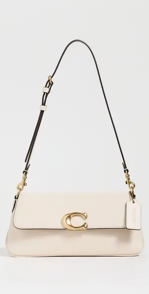 COACH Refined Calf Leather Jet Shoulder Bag - Chalk