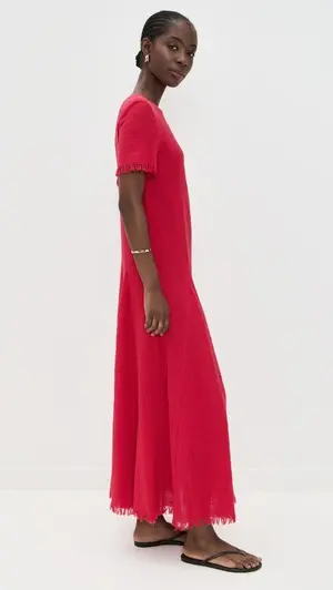 Staud Le Havre Maxi Coverup - Cherry