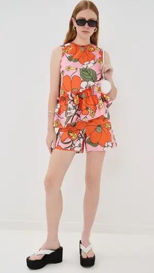 Borgo De Nor Alora Floral Print Top
