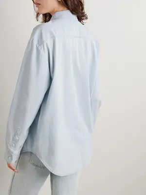 LA LIGNE Cotton-chambray Shirt - Blue