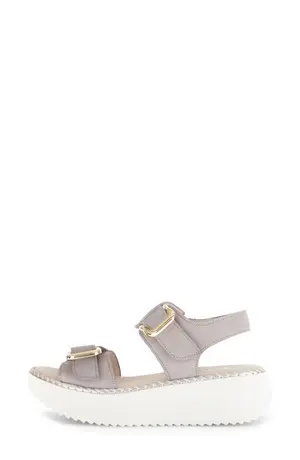 Gabor 64.590 Platform Wedge Sandal - Leinen