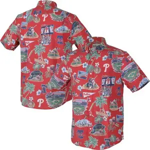 Reyn Spooner Philadelphia Phillies Scenic Tri-blend Button-down Shirt - Red