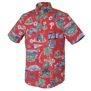 Reyn Spooner Philadelphia Phillies Scenic Tri-blend Button-down Shirt - Red