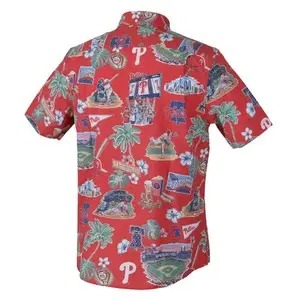 Reyn Spooner Philadelphia Phillies Scenic Tri-blend Button-down Shirt - Red