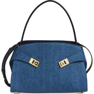 FERRAGAMO Small Hug Denim Shoulder Bag