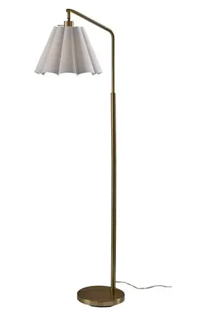 ADESSO Lyra Floor Lamp - Antique Brass