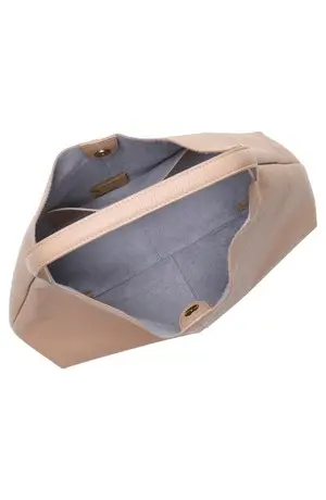 Vince Camuto Jenna Pebble Leather Hobo Bag - Medium Brown