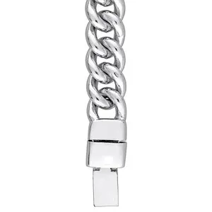 JULIANNA B. Sterling Silver Crossover Curb-link Chain Bracelet