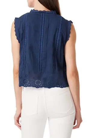 Habitual Embroidered Eyelet Cotton Top