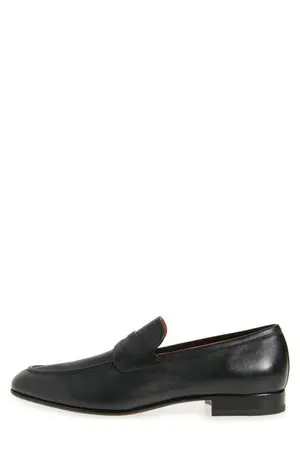 Santoni Darius Penny Loafer - Black