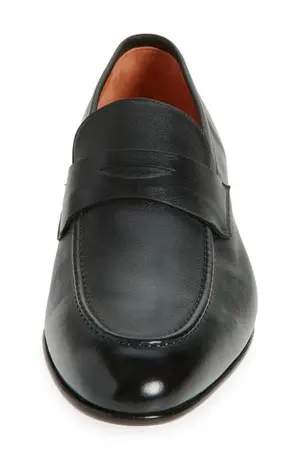 Santoni Darius Penny Loafer - Black