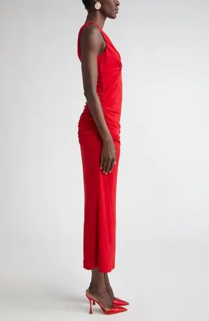 Carolina Herrera Ruched Jersey Column Dress