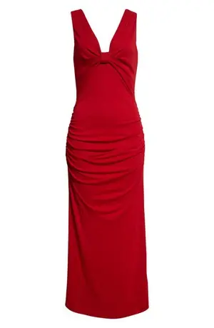 Carolina Herrera Ruched Jersey Column Dress