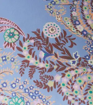 Etro Floral Cotton Cushion - Blue