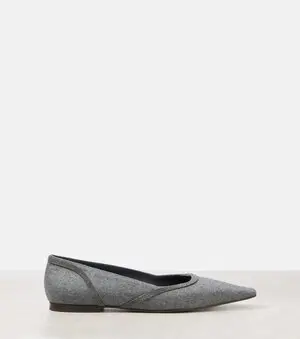 Brunello Cucinelli Monili Ballet Flats - Grey