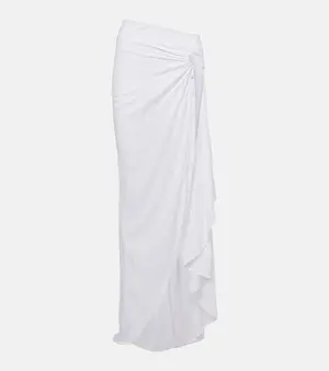 Christopher Esber Crescent Draped Asymmetric Midi Skirt