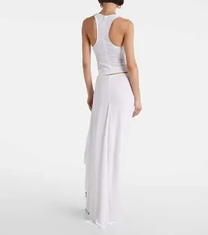 Christopher Esber Crescent Draped Asymmetric Midi Skirt