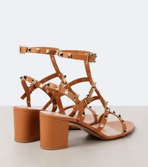 Valentino Garavani Rockstud Leather Sandals - Brown