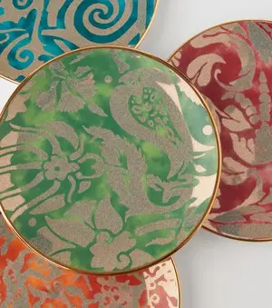 L'Objet X Fortuny Set Of 4 Earthenware Dessert Plates - Multicoloured