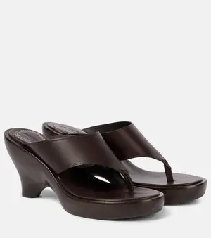 Zimmermann Wild 95 Leather Wedge Mules