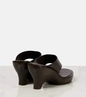 Zimmermann Wild 95 Leather Wedge Mules